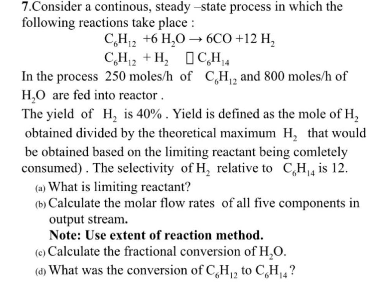 Solved 7.Consider a continous, steady -state process in | Chegg.com