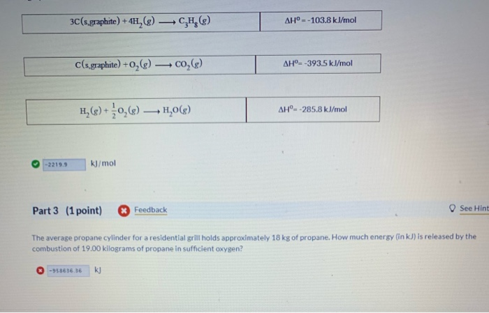 Solved i need help with part 3!! The avg propane cylinder | Chegg.com