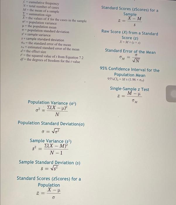 Solved please explain when to used each of the formulars and | Chegg.com
