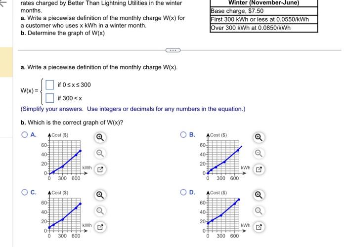 Solved rates charged by Better Than Lightning Utilities in | Chegg.com