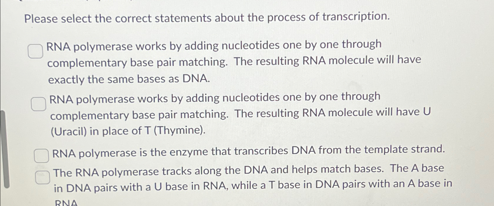Solved Please select the correct statements about the | Chegg.com
