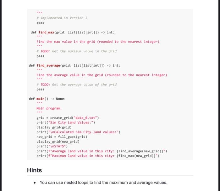 Solved Sim City Land Value Calculator Version 4: Calculate | Chegg.com