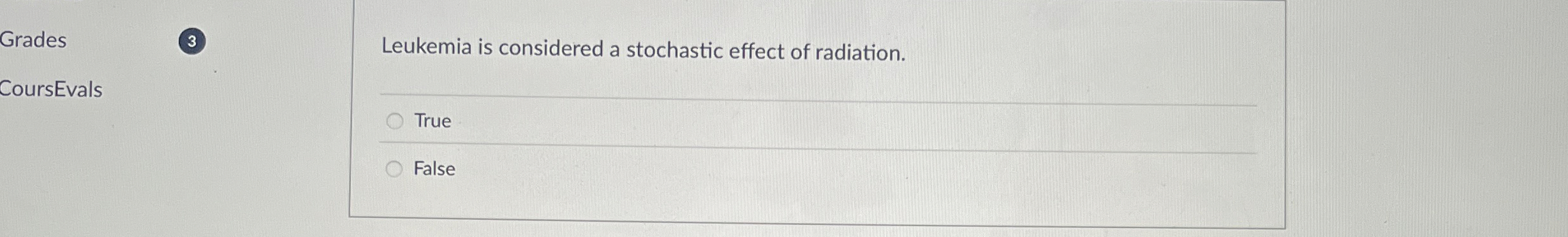 Solved Grades3Leukemia is considered a stochastic effect of | Chegg.com Solved Grades3Leukemia is considered a stochastic effect of | Chegg.com
