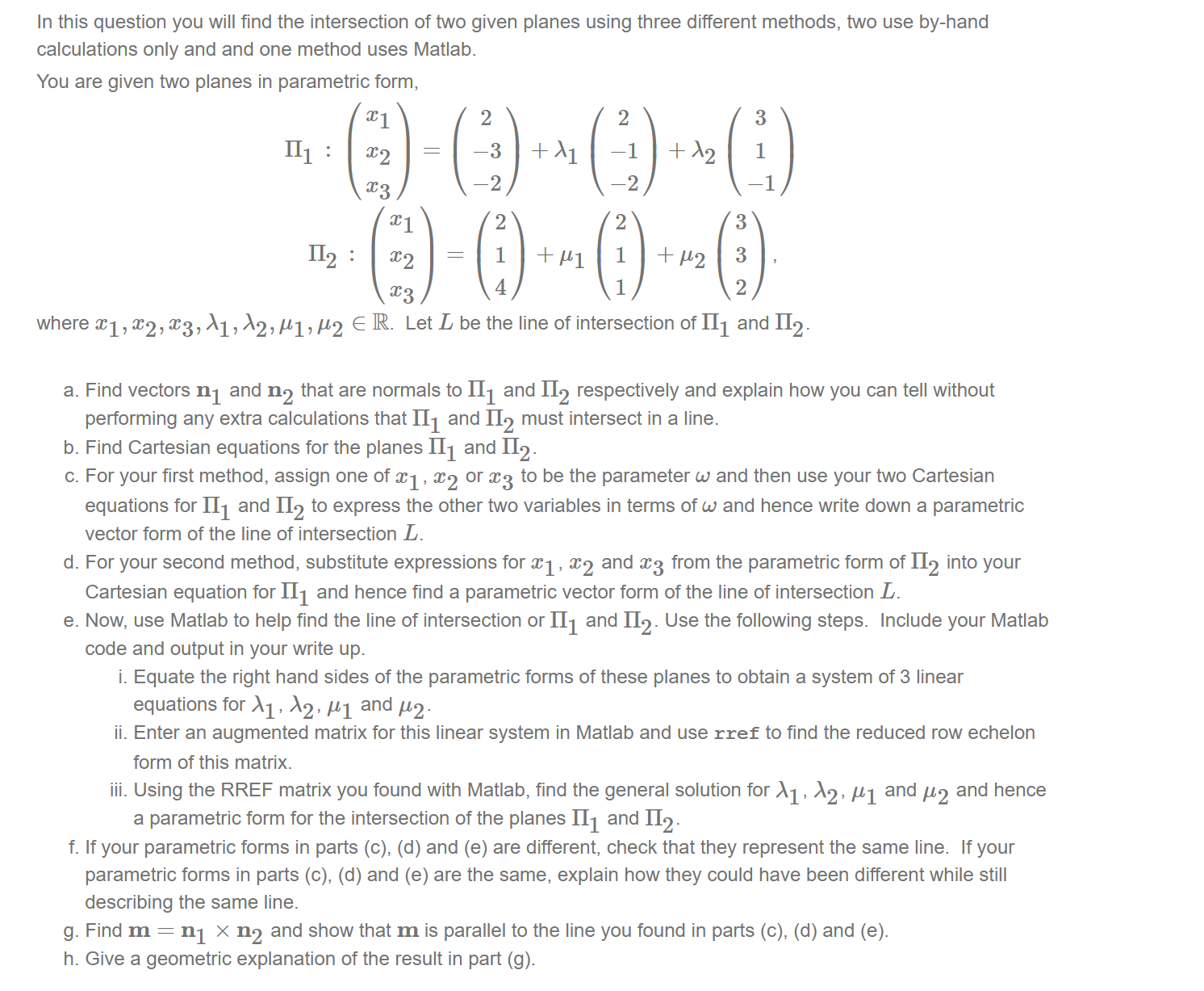 Solved In this question you will find the intersection of | Chegg.com