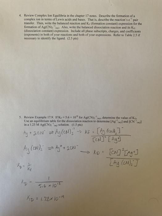 Solved 1. Define solubility product. Write the balanced | Chegg.com