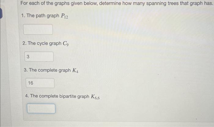 Solved For each of the graphs given below, determine how | Chegg.com