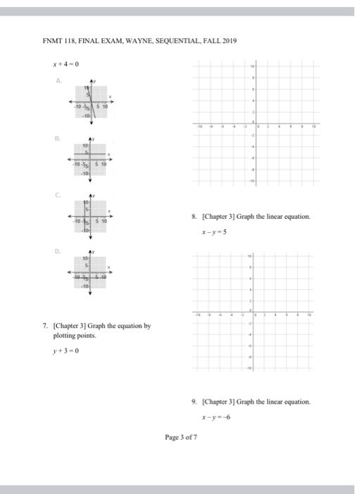 Solved FNMT 118, FINAL EXAM, WAYNE, SEQUENTIAL, FALL 2019 | Chegg.com