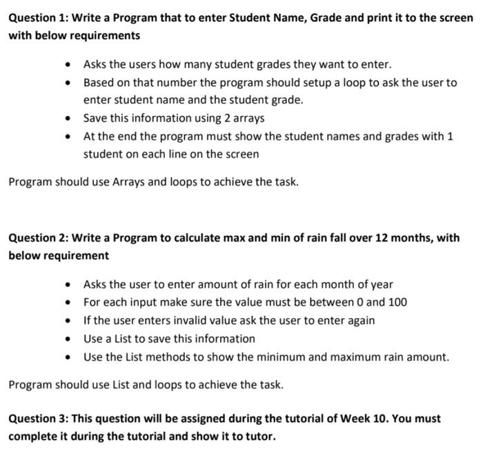 Solved Question 1: Write a Program that to enter Student | Chegg.com