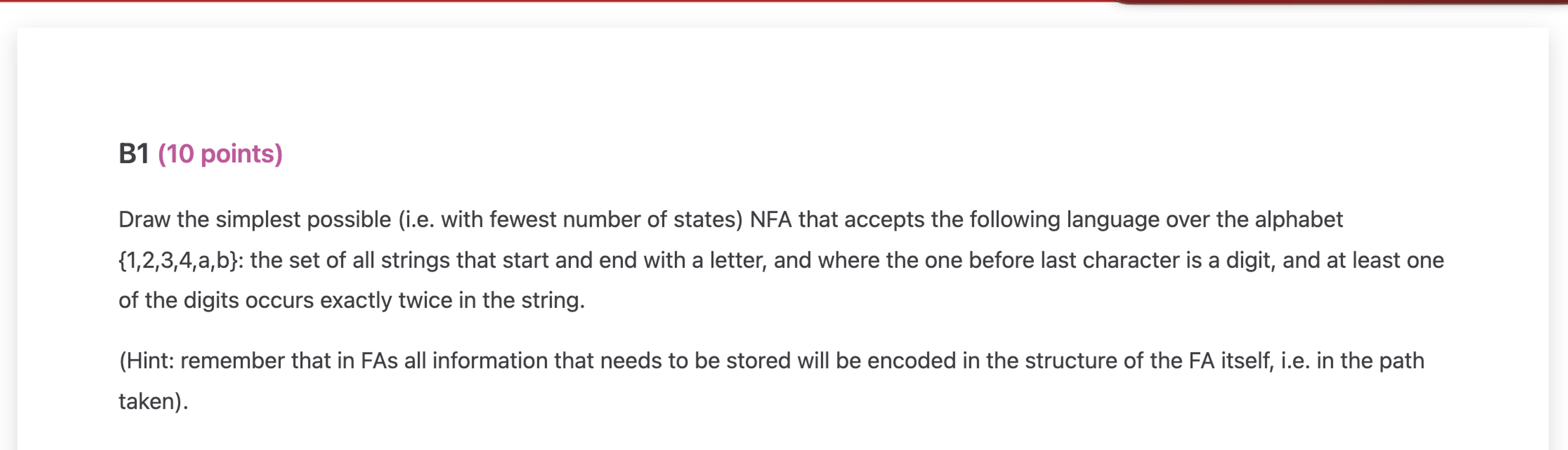 Solved B1 (10 ﻿points)Draw the simplest possible (i.e. ﻿with | Chegg.com