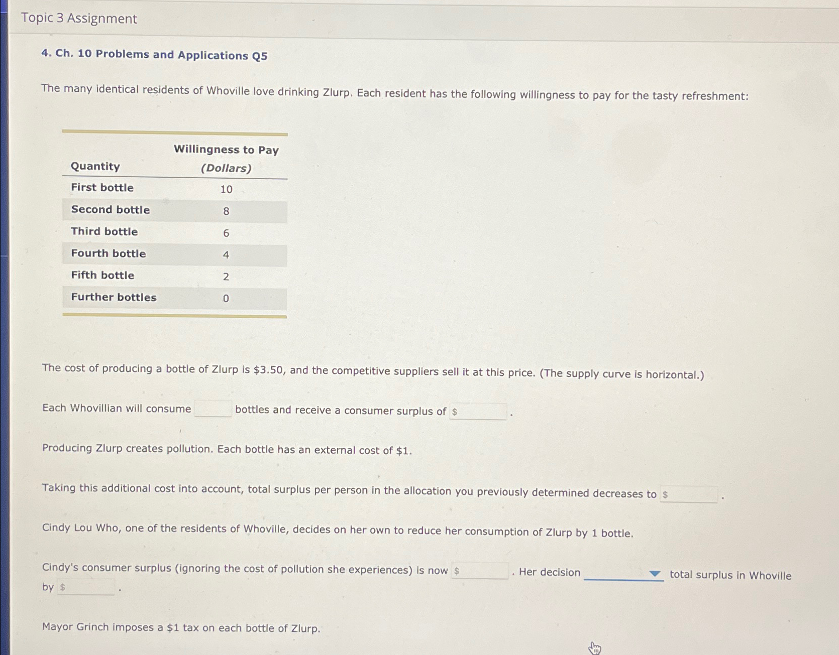 Solved Topic 3 ﻿Assignment4. ﻿Ch. 10 ﻿Problems and | Chegg.com