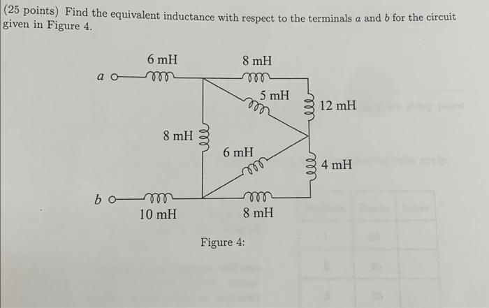 Solved ( 25 points) Find the equivalent inductance with | Chegg.com