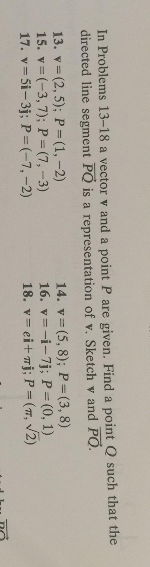 Solved In Problems \\( 13-18 \\) a vector \\( \\mathbf{v} | Chegg.com Solved In Problems \\( 13-18 \\) a vector \\( \\mathbf{v} | Chegg.com