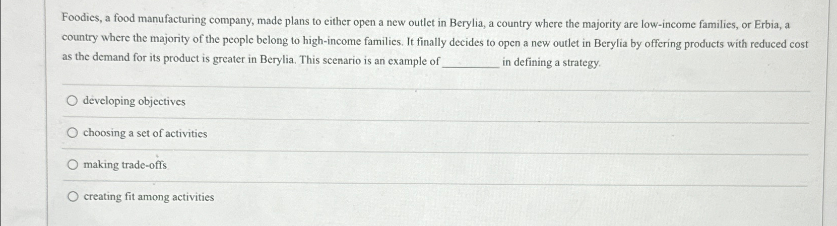 Solved Foodies, a food manufacturing company, made plans to | Chegg.com