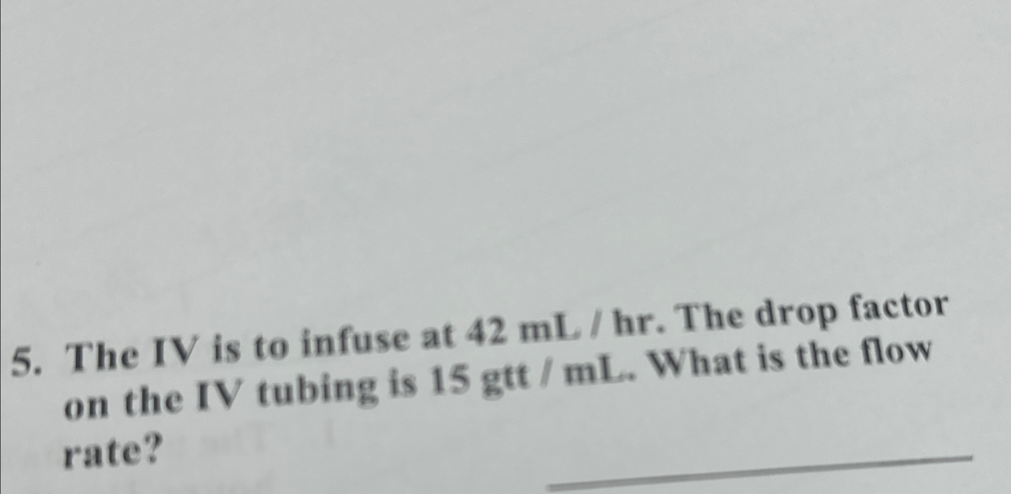Solved The IV is to infuse at 42mLhr. ﻿The drop factor on | Chegg.com
