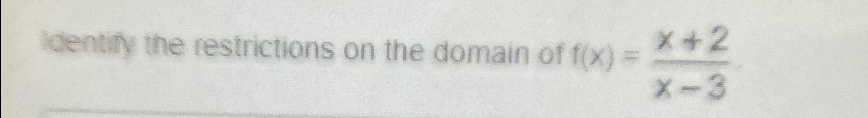 Solved Identivy the restrictions on the domain of | Chegg.com