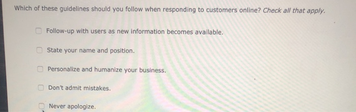 Solved Which of these guidelines should you follow when | Chegg.com