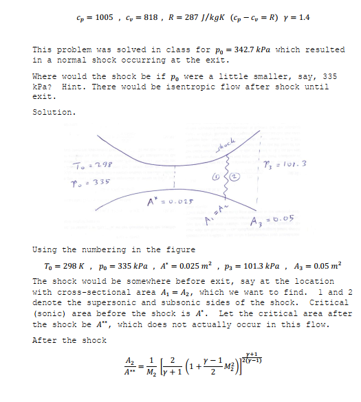 cp=1005,cv=818,R=287 J/kgK(cp−cv=R)γ=1.4 This problem | Chegg.com