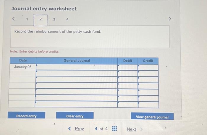 Solved Journal entry worksheet Record the journal entry to | Chegg.com