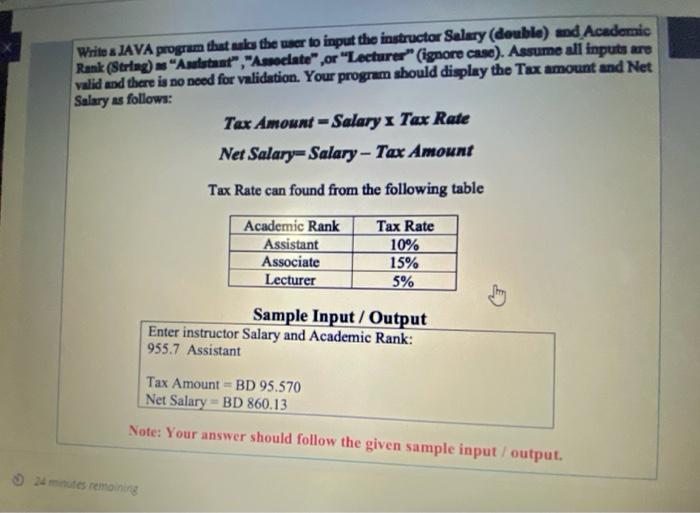 Solved Write Java Program That Was The User To Input The