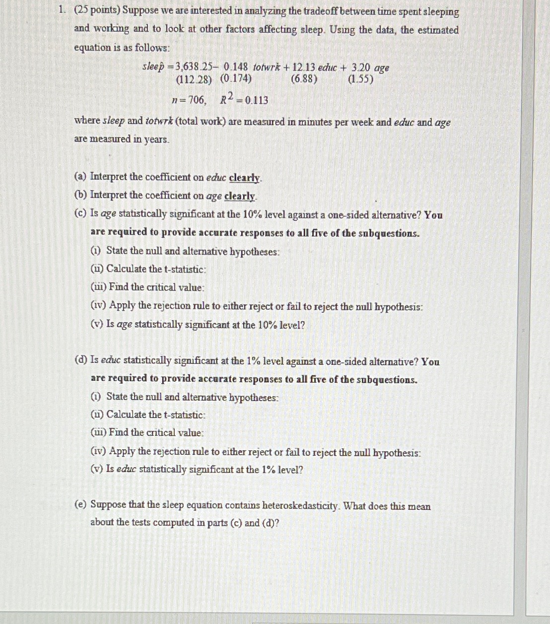 Solved (25 ﻿points) ﻿Suppose we are interested in analyzing | Chegg.com