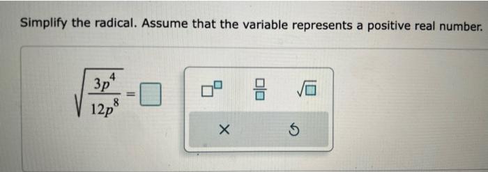 Solved Simplify the radical. Assume that the variable | Chegg.com