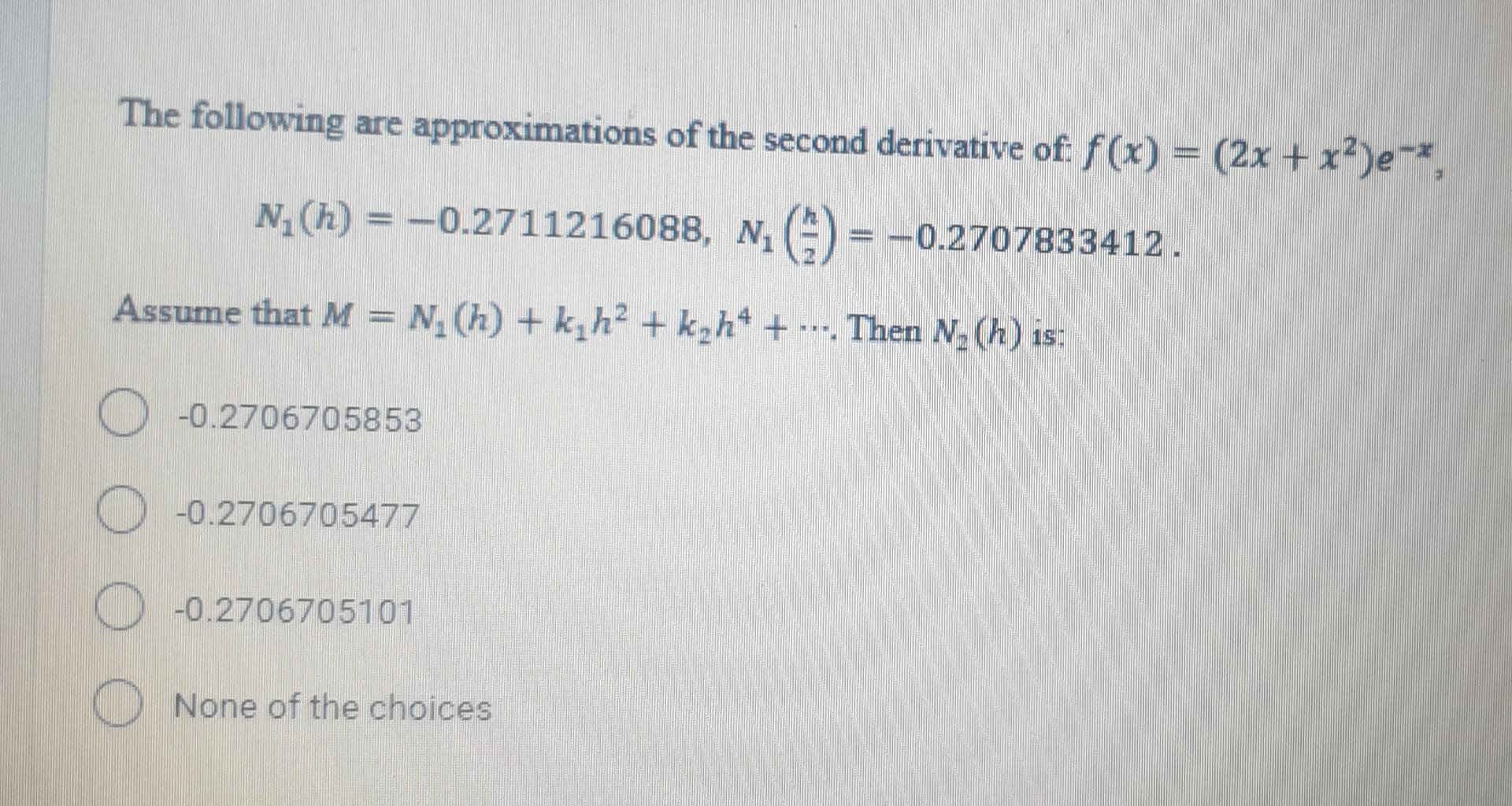 Solved The following are approximations of the second | Chegg.com