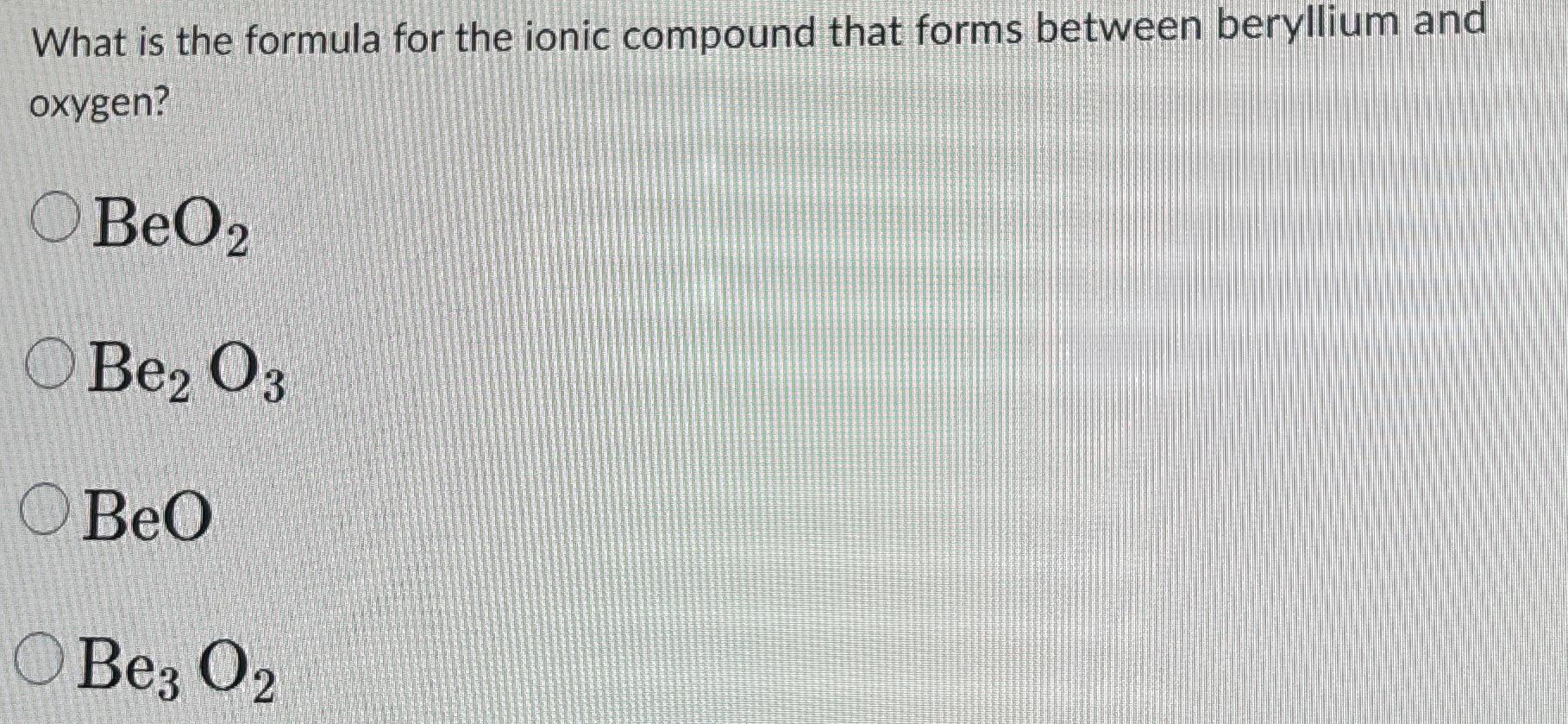 What is the formula for the ionic compound that forms | Chegg.com