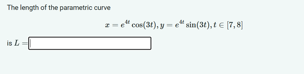 Solved The length of the parametric | Chegg.com