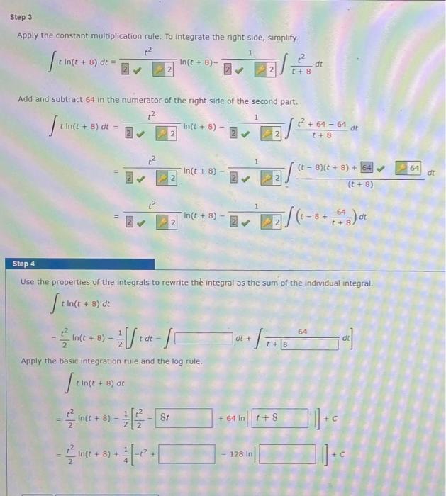 Solved Step 3 Apply the constant multiplication rule. To | Chegg.com