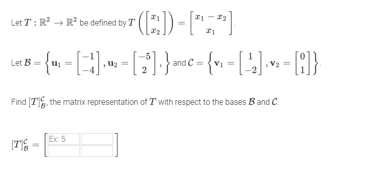 Solved Let T:R2→R2 ﻿be defined by T([x1x2])=[x1-x2x1].Let | Chegg.com