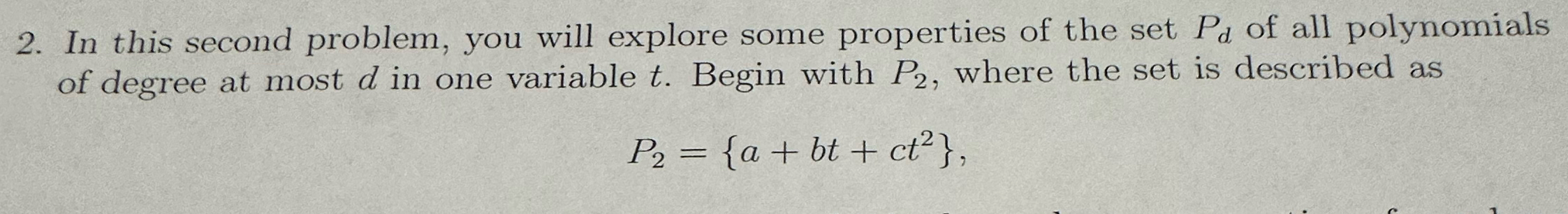 Solved In this second problem, you will explore some | Chegg.com