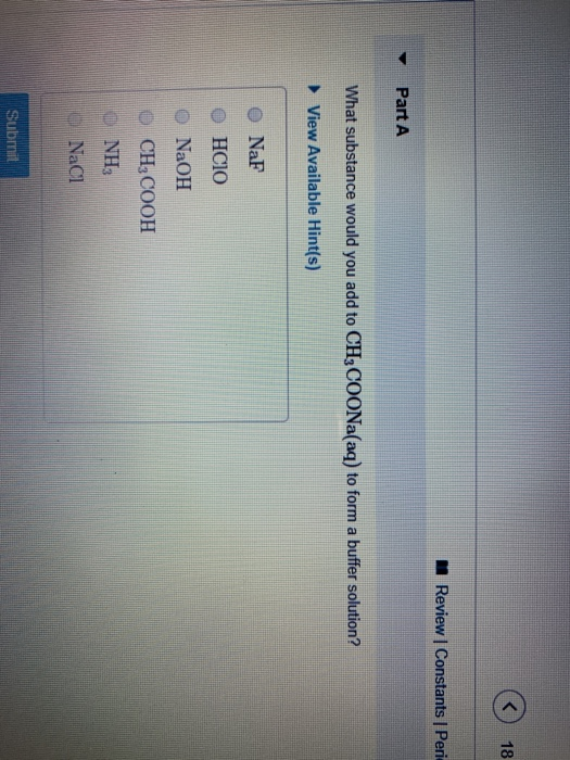 Solved Ⓡ 18 Review | Constants | Peri Part A What substance | Chegg.com