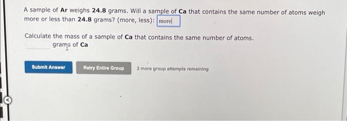 Solved A sample of Rb weighs 29.5 grams. Will a sample of Hg | Chegg.com