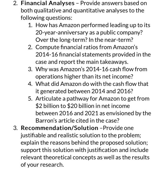 Solved 2. Financial Analyses - Provide answers based on both | Chegg.com