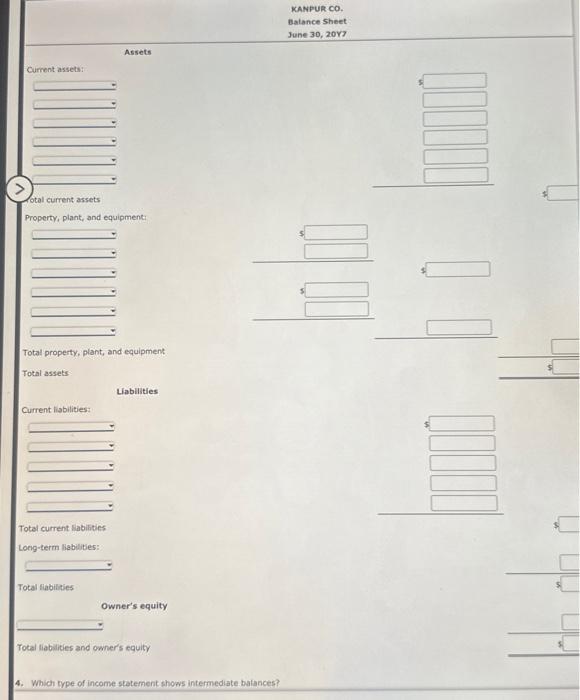 Solved > Multiple-step income statement and balance sheet | Chegg.com