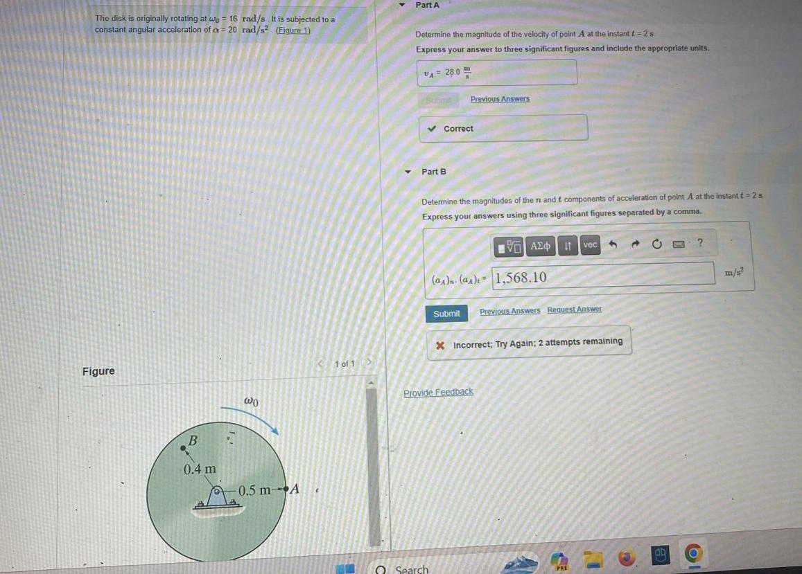 Solved The disk is originally rotating at ω0=16rads. ﻿It is | Chegg.com