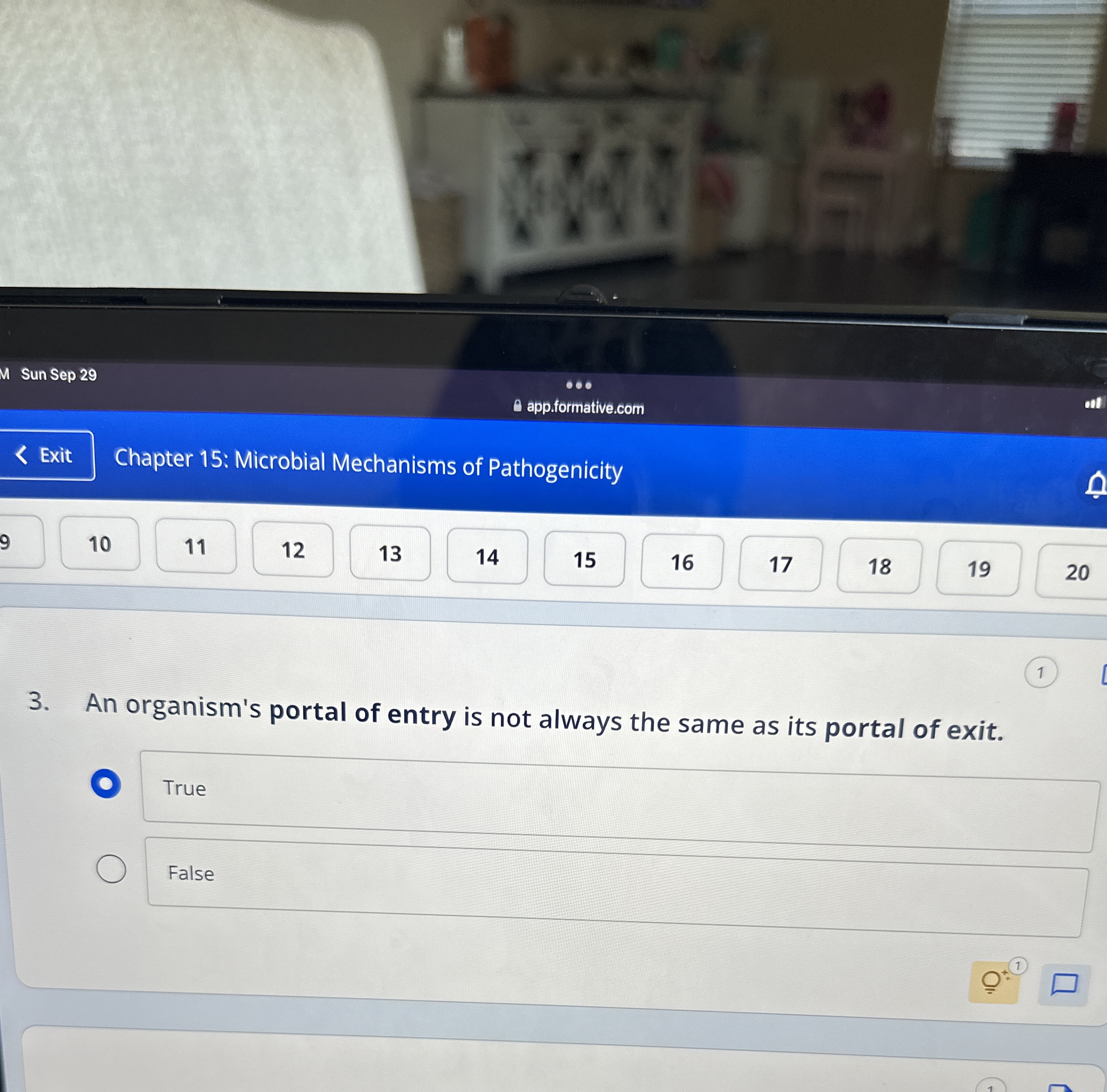 Solved An organism's portal of entry is not always the same | Chegg.com