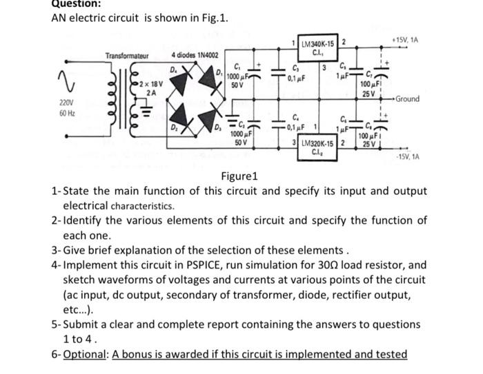 Solved AN electric circuit is shown in Fig.1. Figure1 1- | Chegg.com
