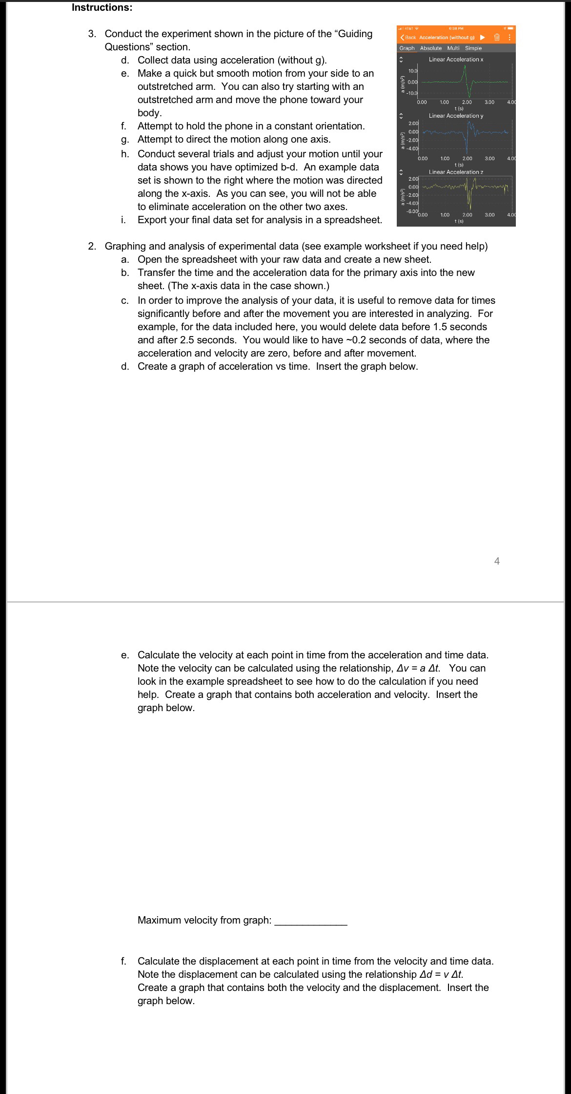 Instructions: Using the Phyphox application3. | Chegg.com