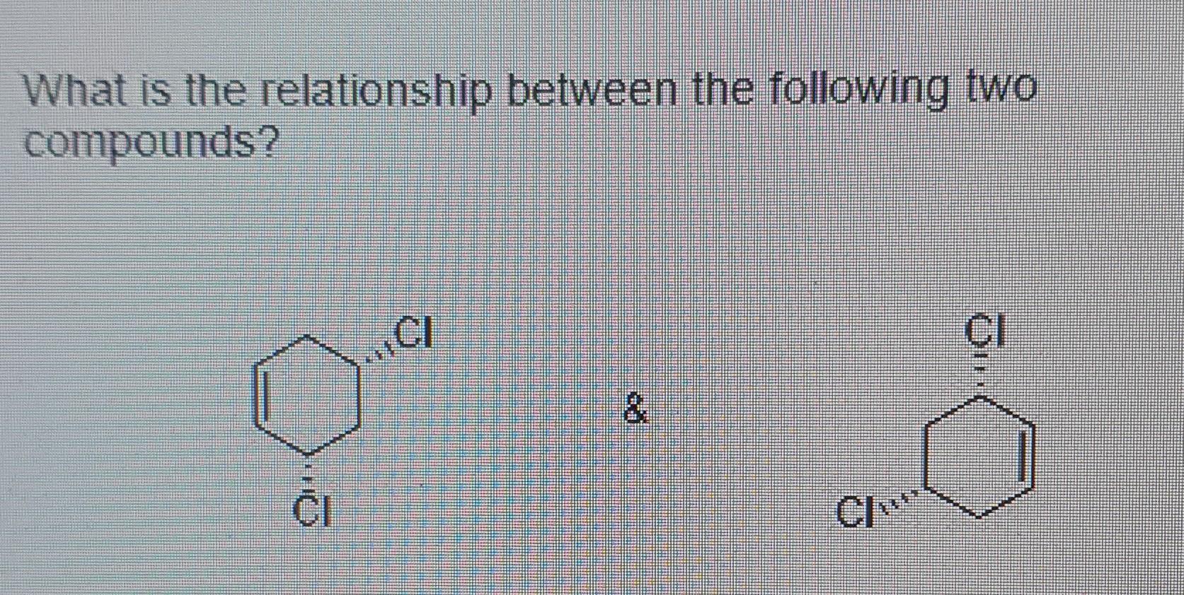 what is the relationship between the two compounds | Chegg.com