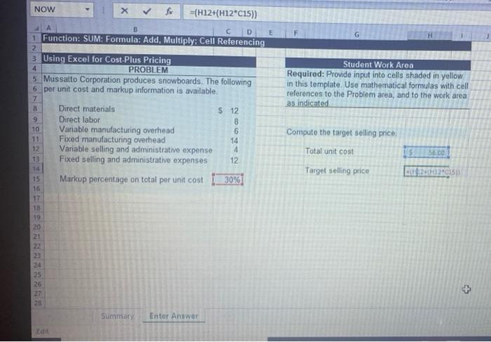 Solved B G Student Work Area Required: Provide input into | Chegg.com