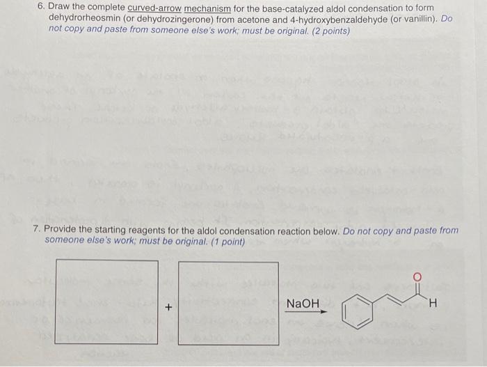 Solved 6. Draw the complete curved-arrow mechanism for the | Chegg.com