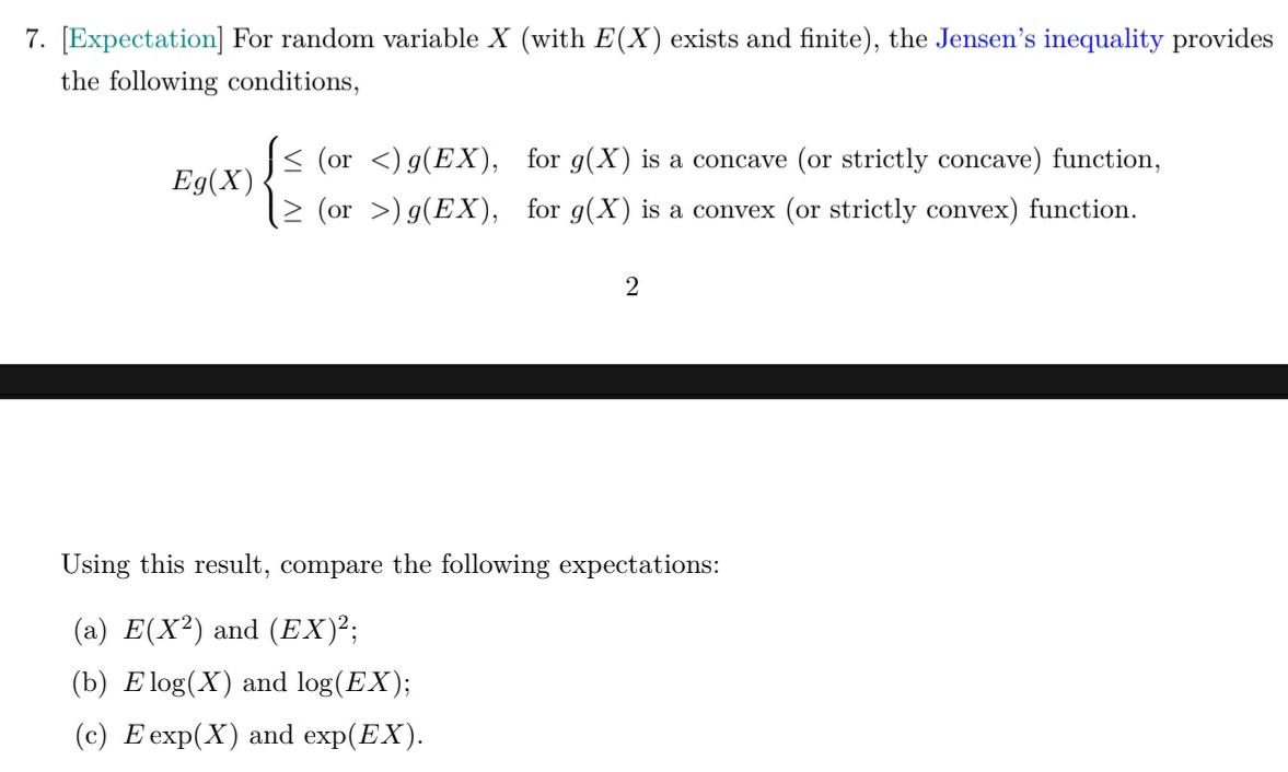 Solved Expectation for Random Variable X With Ex 0491