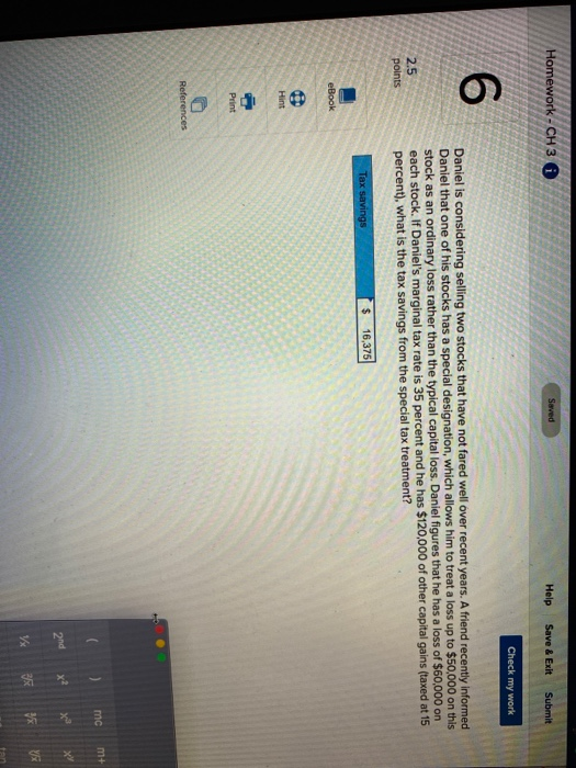 Solved Homework - CH3 Saved Help Save & Exit Submit Check my | Chegg.com
