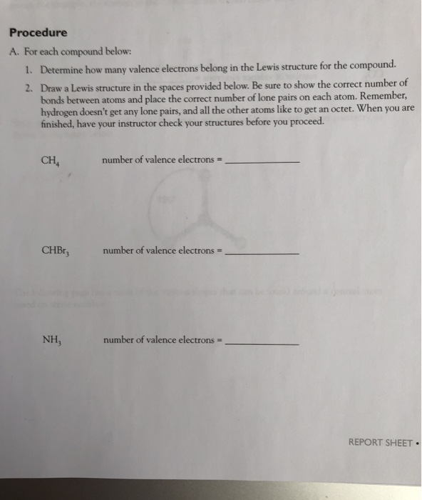 Solved Procedure A. For each compound below: 1. Determine | Chegg.com