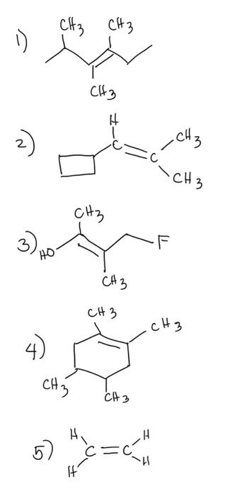 Solved Provide a correct name for each molecule. Include | Chegg.com