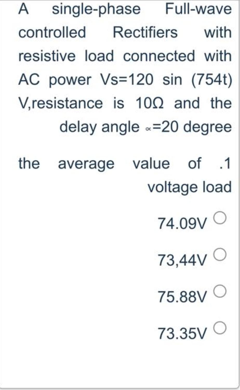 Solved controlled Rectifiers with resistive load connected | Chegg.com