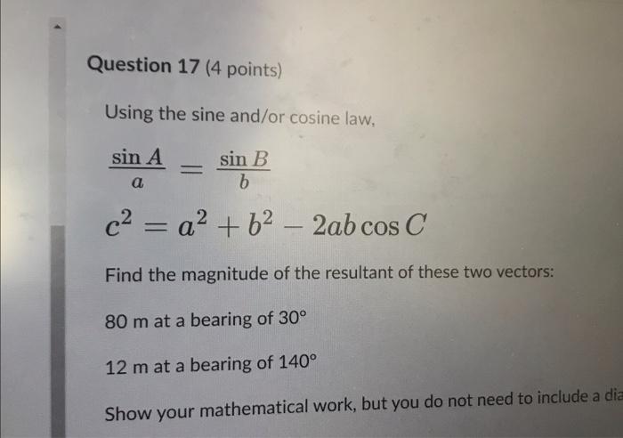 Using the sine and/or cosine law, | Chegg.com
