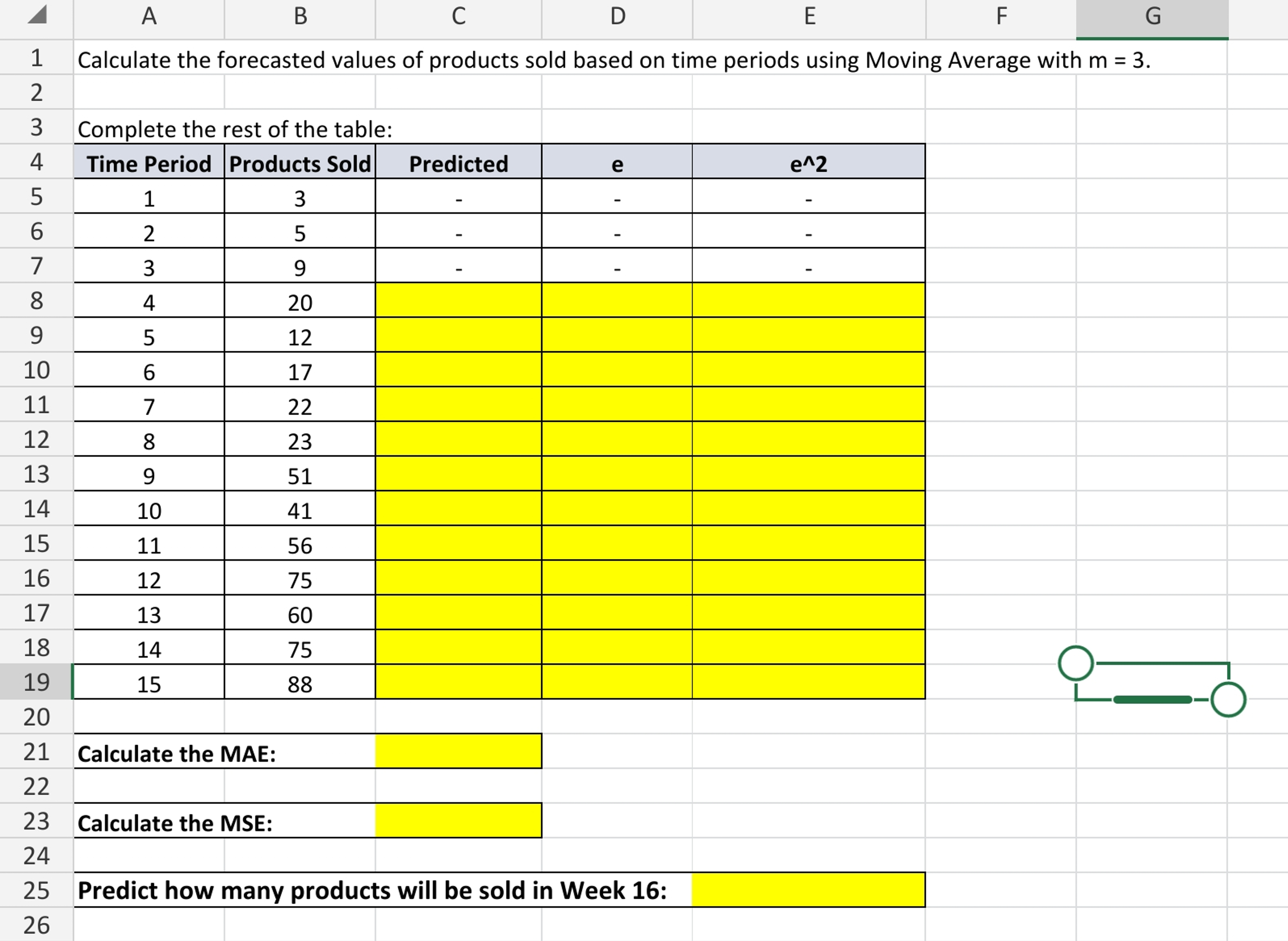 Solved Calculate the forecasted values. I am unsure how to | Chegg.com