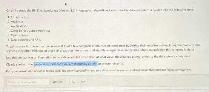 Solved Carefully study the Big Data Landscape (Version 3.0) | Chegg.com